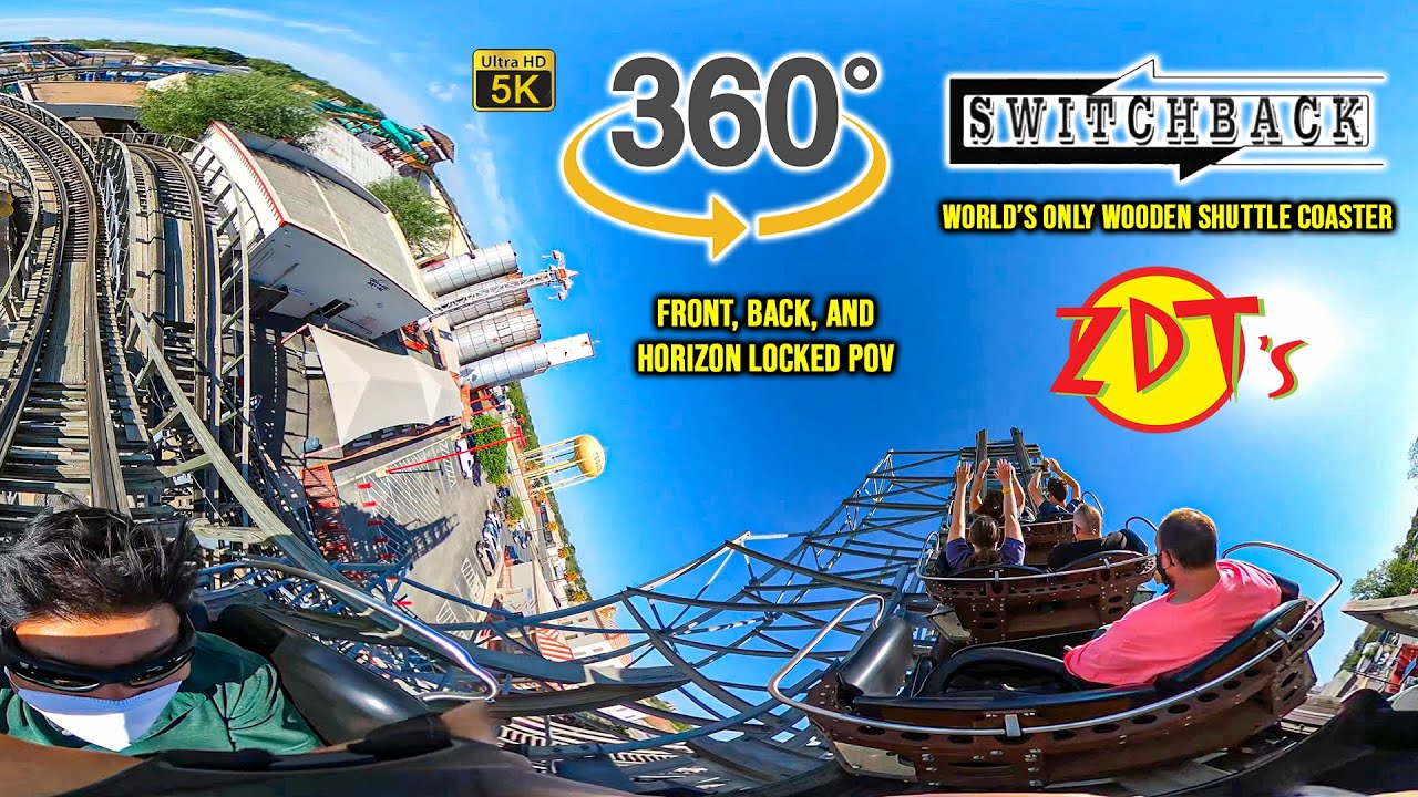 VR 360 Switchback Wooden Shuttle Coaster Front, Back, and Horizon ...