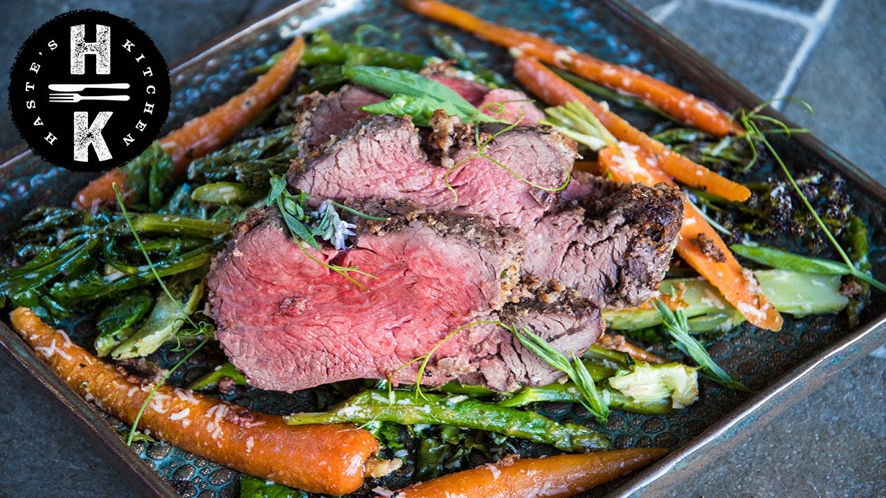 Roast beef with a warm spring salad #AD - YouTube