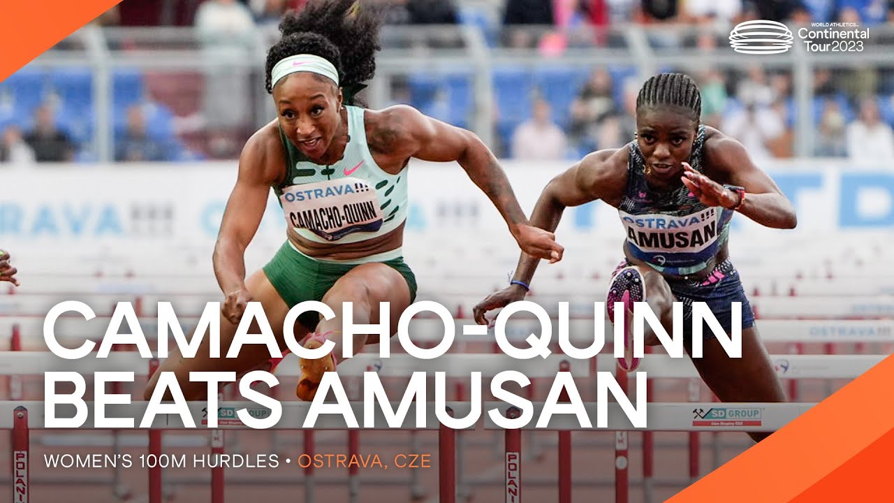 Camacho-Quinn wins 100m hurdles showdown | Continental Tour Gold 2023 ...