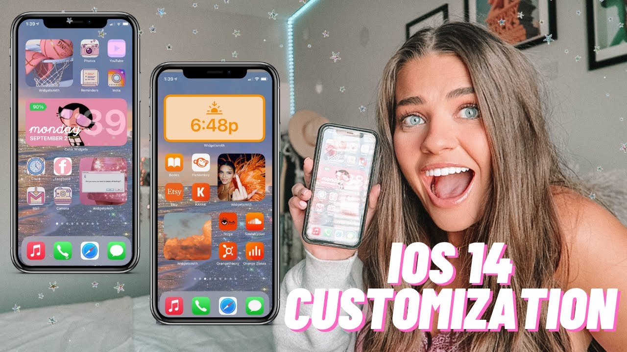 how to customize your iPhone with iOS 14 *rainbow aesthetic* - YouTube
