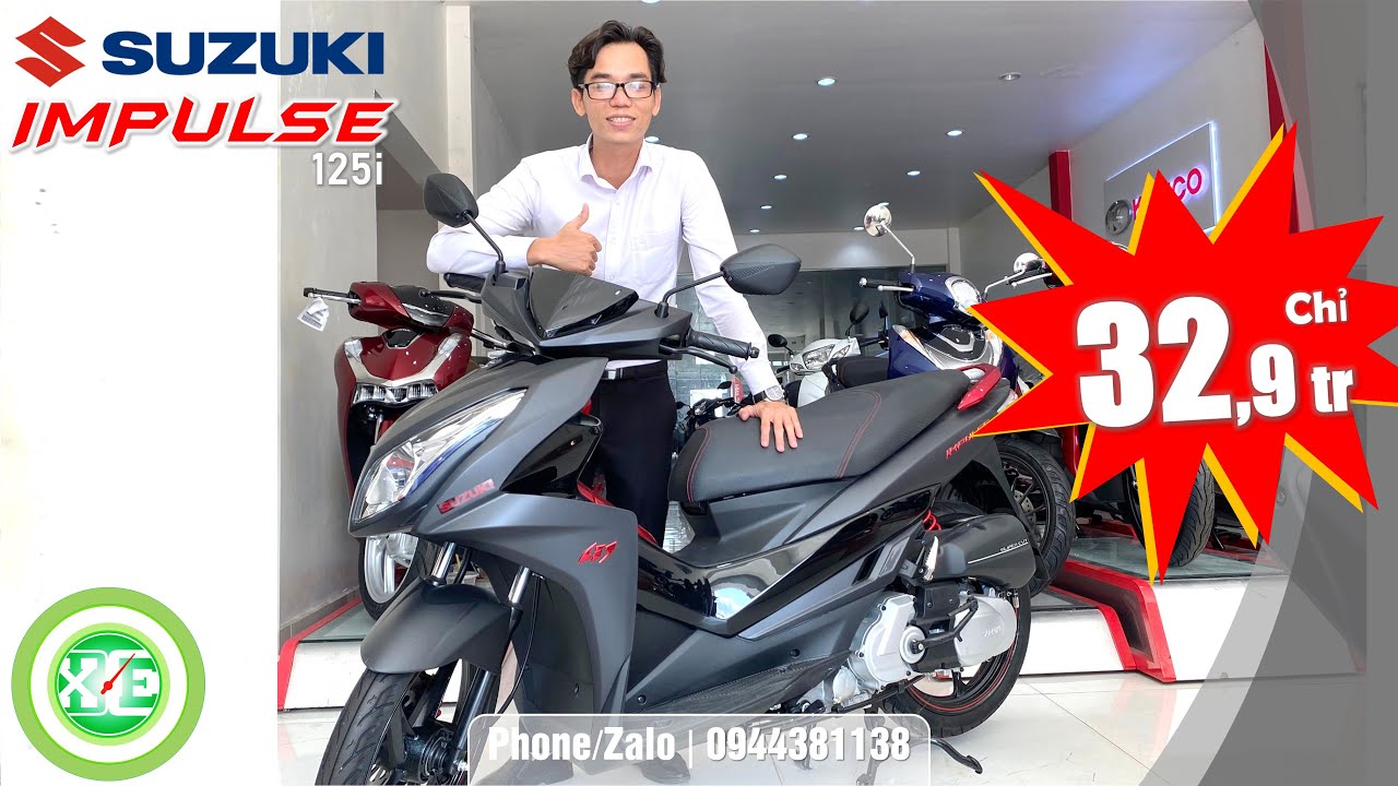 XE & XE | Review và báo giá Suzuki Impulse 125 Fi 2022 - Đen nhám | Đen nhám đỏ - YouTube