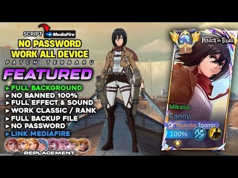 New!! Script Fanny AOT Mikasa No Password - Full effect Voice - Script ...