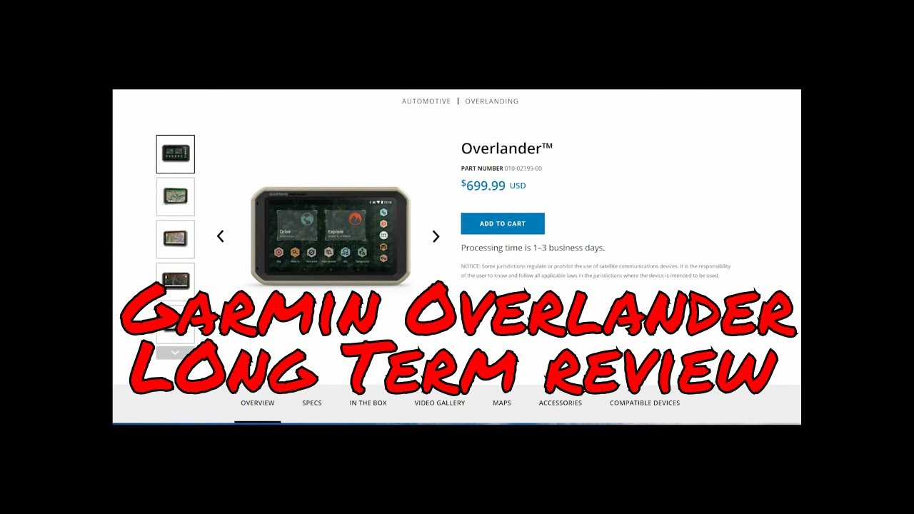 GARMIN OVERLANDER: Long term review. - YouTube