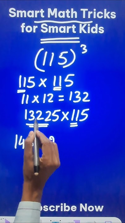 Fast Calculation Trick II Find Cube of 3-Digit Numbers Ending in 5 #youtubeshorts #cubing # ...