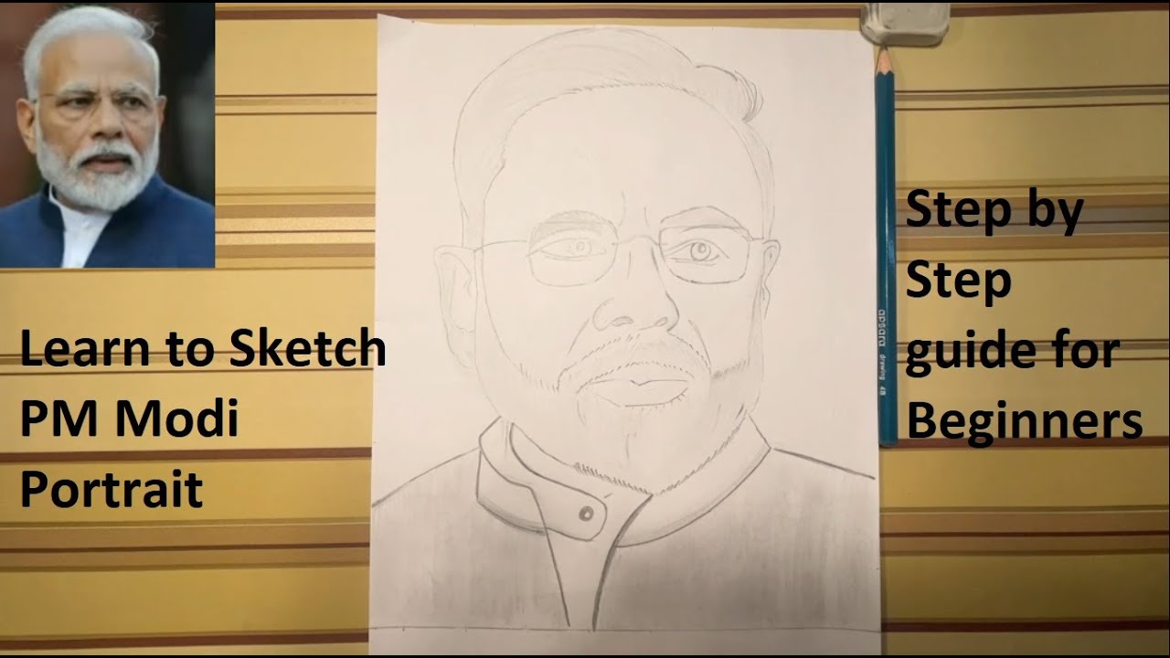 Mastering Modi: A Beginner's Guide to Sketching Narendra Modi's ...