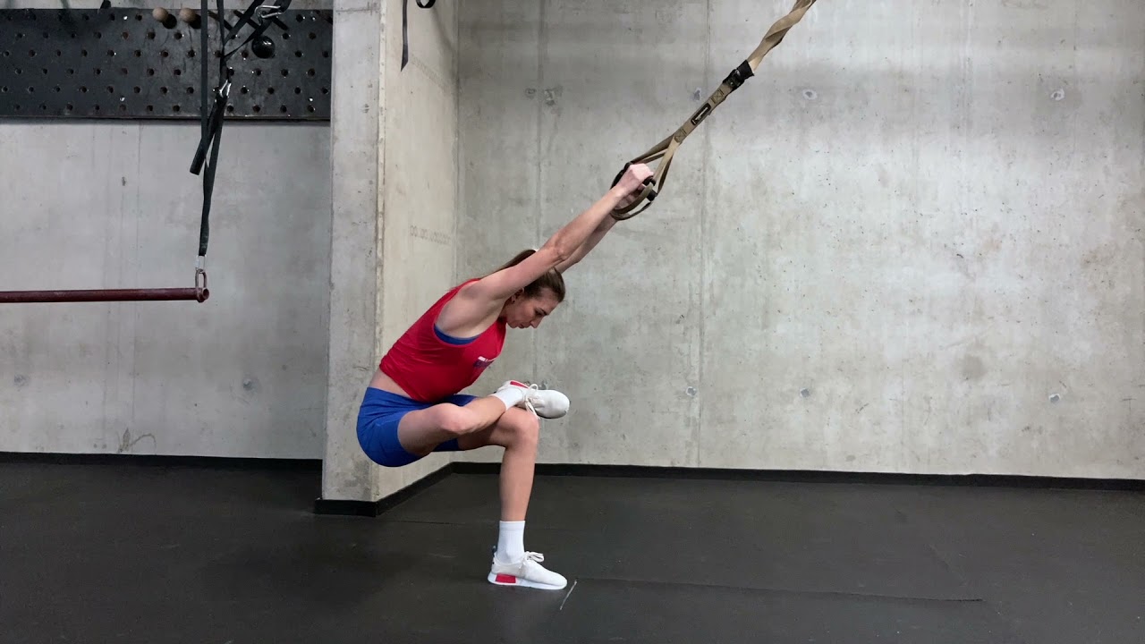 TRX Stretching - Standing Figure 4 Stretch - YouTube