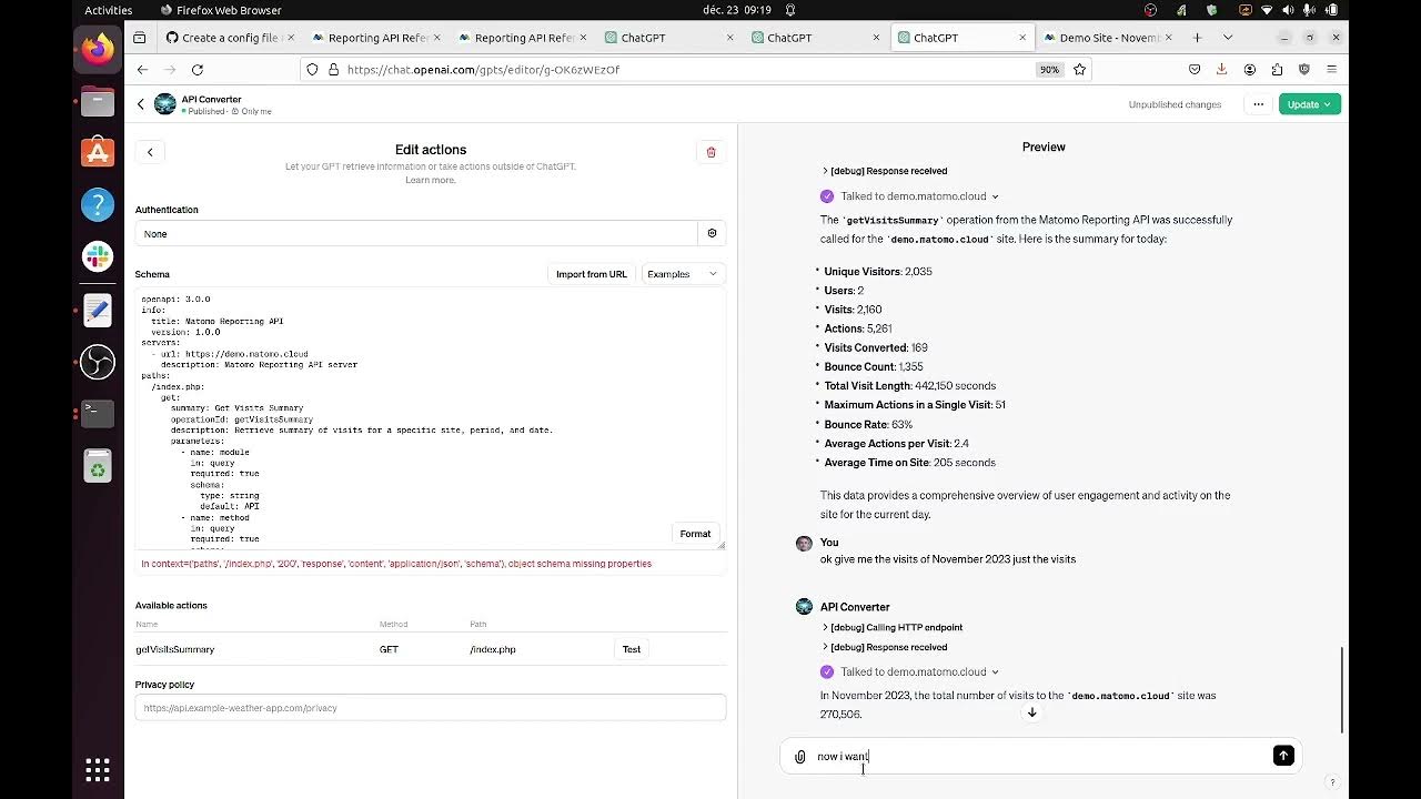 Unlocking the Power of Matomo Reporting API: Harnessing Custom GPT for Data Insights - YouTube