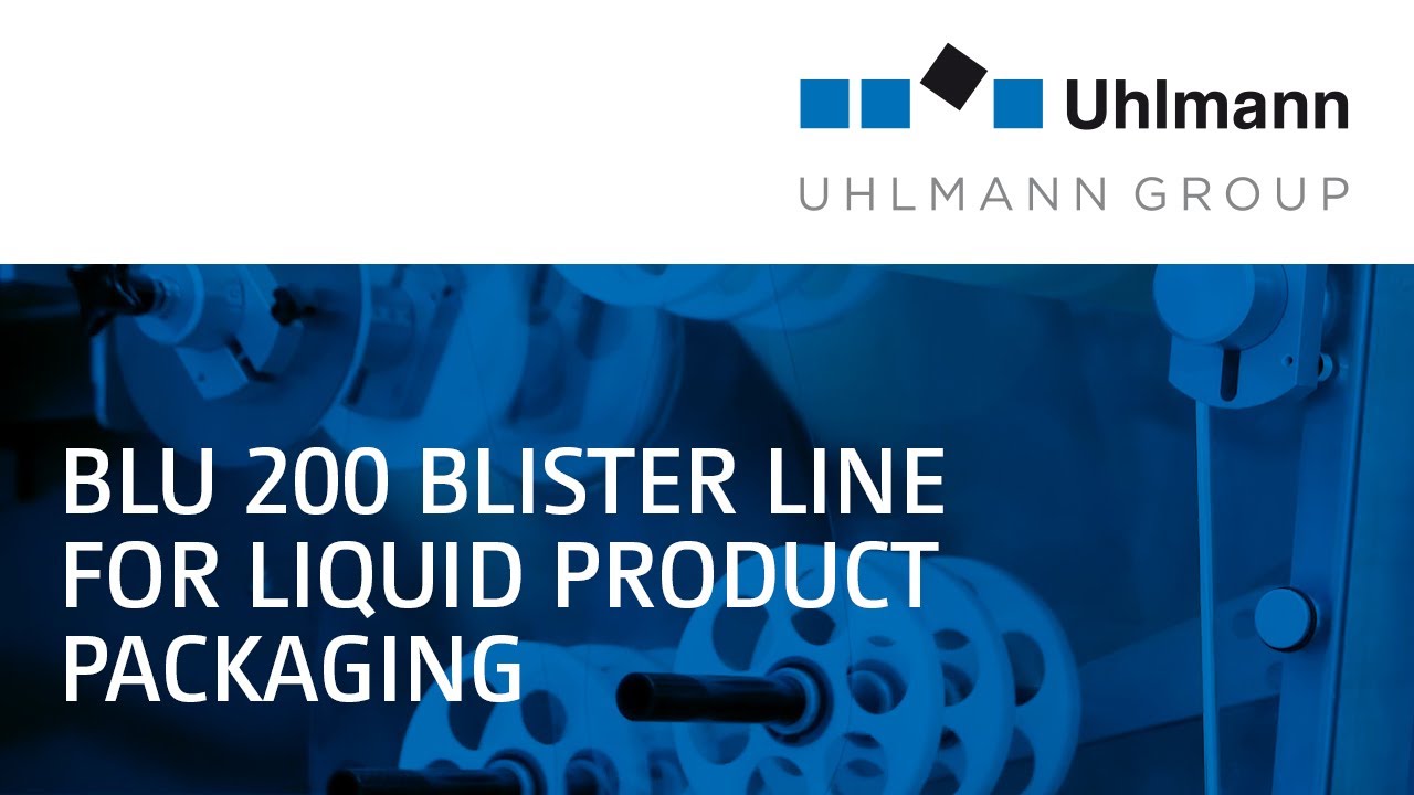 Uhlmann BLU 200 blister line for liquid product packaging - YouTube