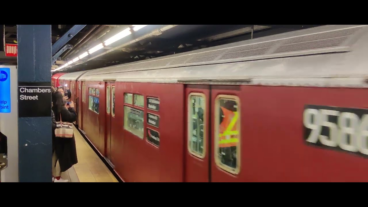 NYCTA Train Of Many Colors departing Chambers st station - YouTube