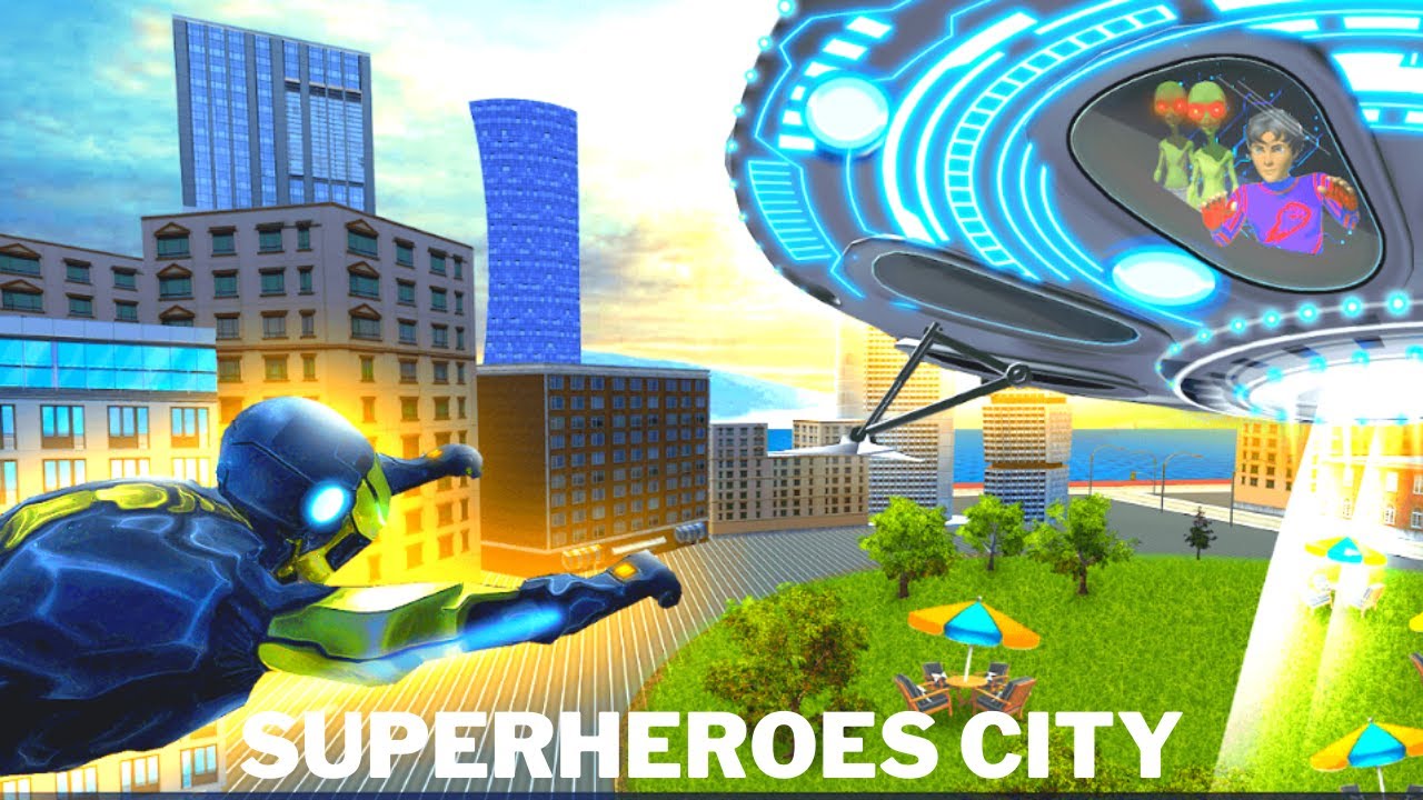 Superheroes City Naxeex - 9 New Robot - by Naxeex LLC - FLYING BIKER ...
