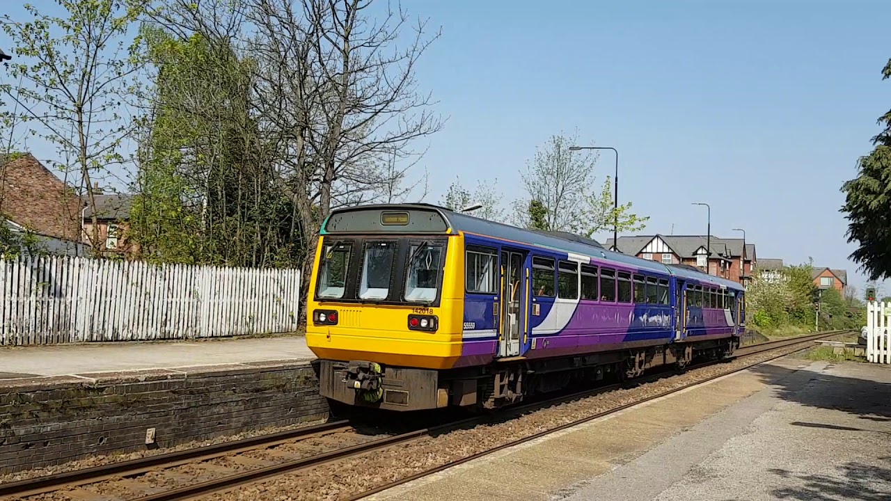 Pacer Railbus 142018 at Hale railway station - YouTube