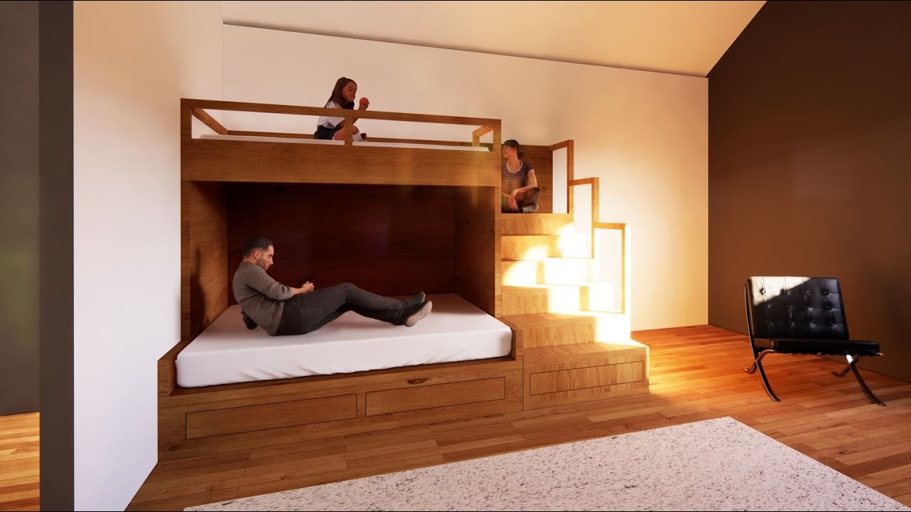 FURNITURE｜Single Split Bunk Bed Eco-Friendly - Single Upper/ Queen ...