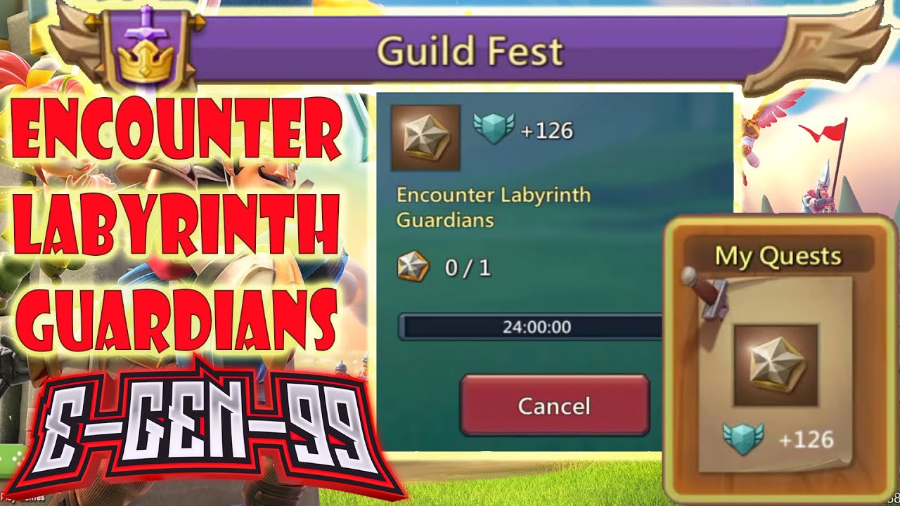 Lords Mobile Guild Fest Task 1 encounter Labyrinth Guardians - YouTube