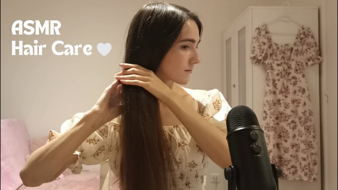 ASMR | Hair Care on Long Hair 💗 (brushing, combing, braiding, hair sounds) - YouTube