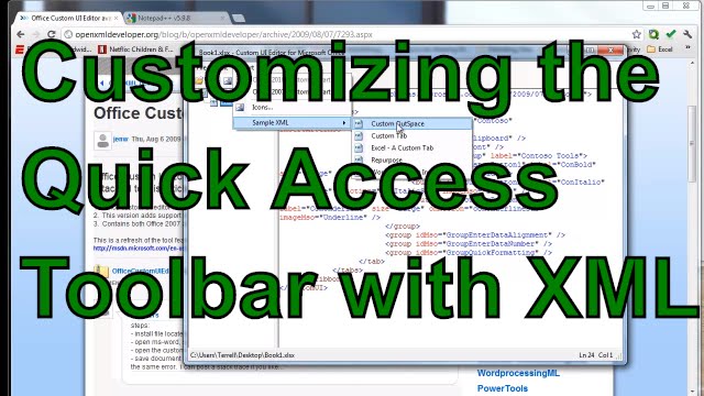 Quick Access Toolbar (QAT) build from Scratch - YouTube