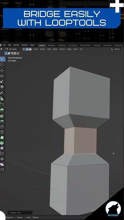 Bridge Quickly with Blender LoopTools #shorts - YouTube