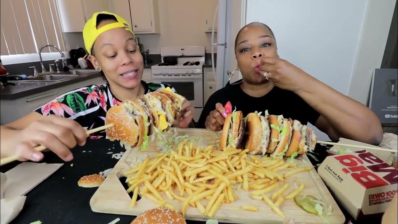 QUADRUPLE BIG MAC CHALLENGE MCDONALD'S MUKBANG BY ZADDY CHUNK CHUNK! - YouTube