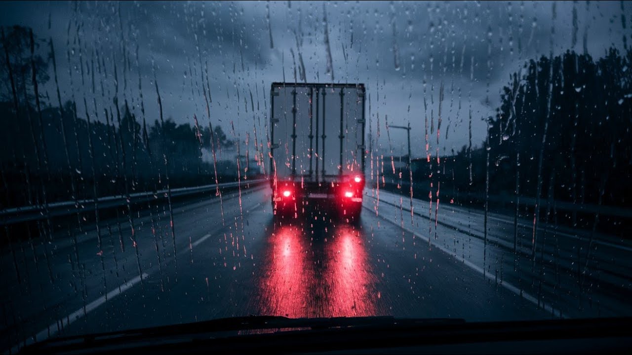 Driving in HEAVY RAIN Sleep to Soothing Drive in Thunderstorms for ...