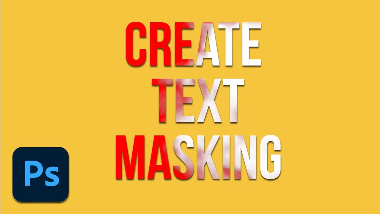 how to create text masking - Photoshop Tutorial - YouTube