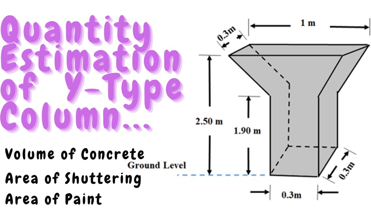 How to find the Quantity Estimation of Y- Type Column | Bridge Pier ...