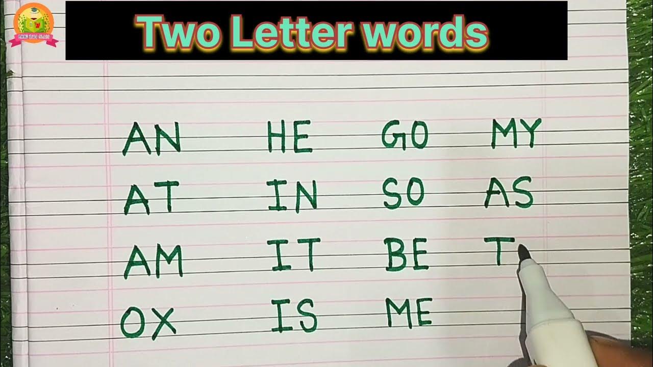 Two letter words in English | two letter | 2 letter words | alphabets ...