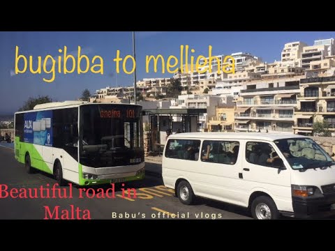 Must Beautifull road in malta/bugibba to mellieha Bay/ wonderful trip ...