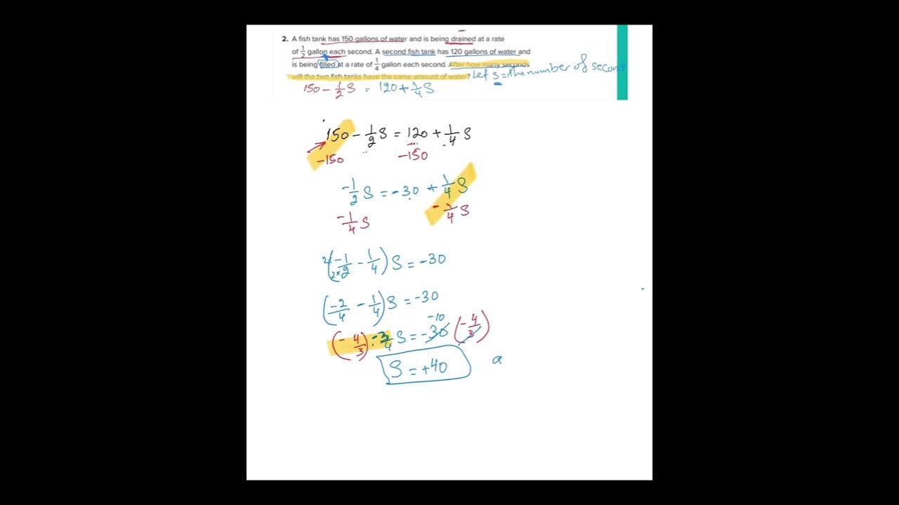 Lesson3.2 write and Solve Equations with Variables on Each Side Prt2 - YouTube