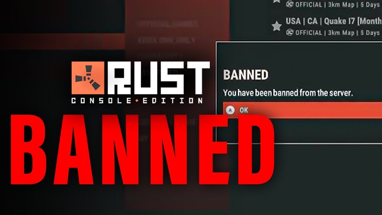 Rust Console Ban Wave - YouTube