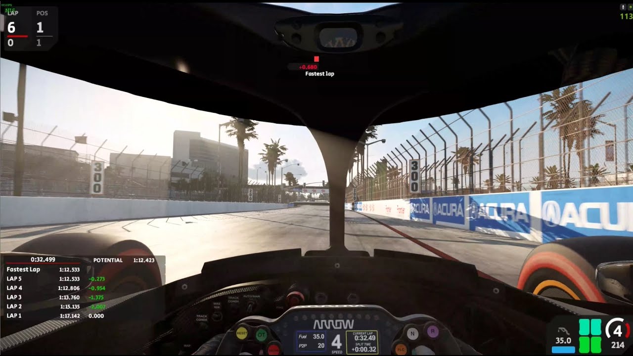 AMS2 Indycar at Longbeach w/ headtrack - YouTube