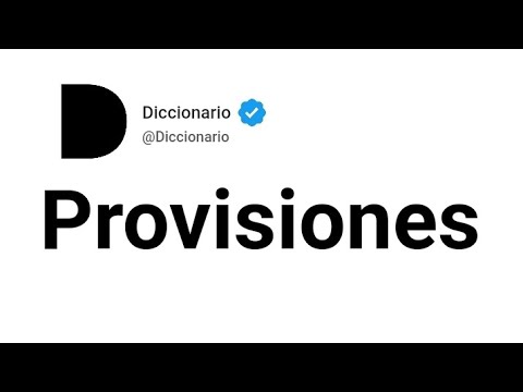 Provisiones Significado En Español - YouTube