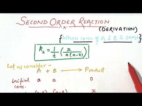 Second Order Reaction Derivation | chemical kinetics #physical # ...