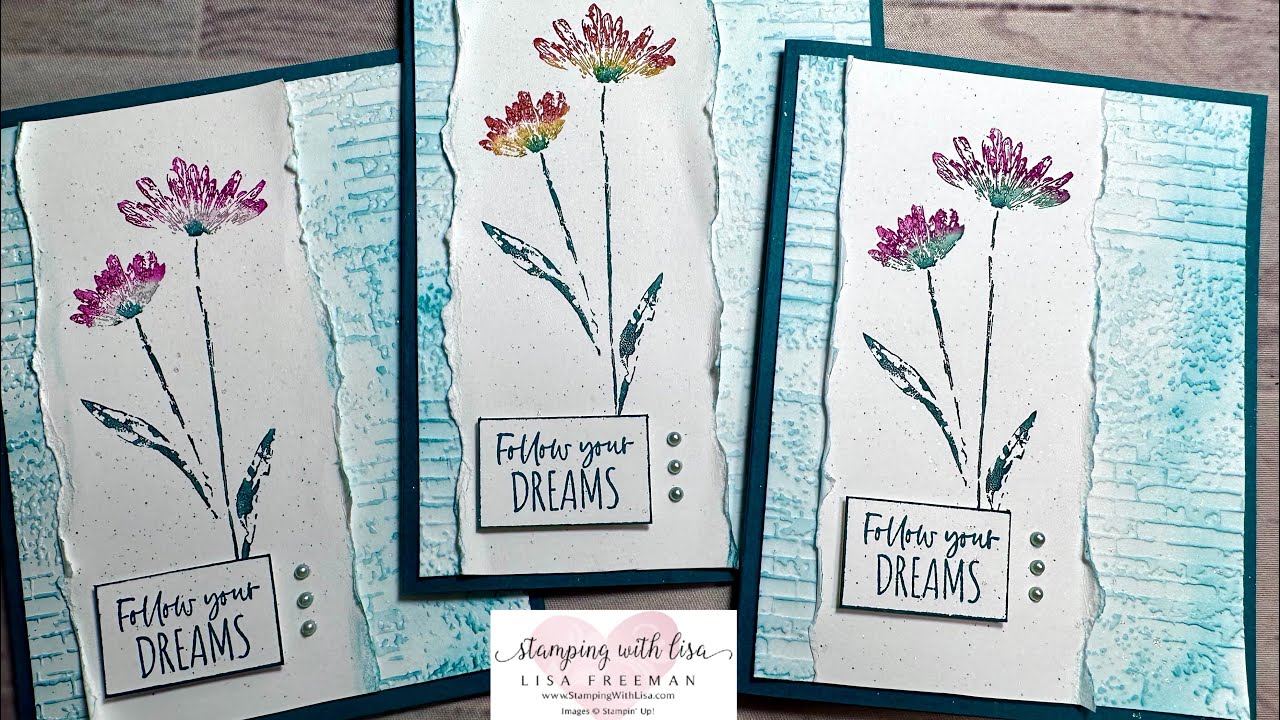 Quick and Easy Inked and Tiled Cards! - YouTube