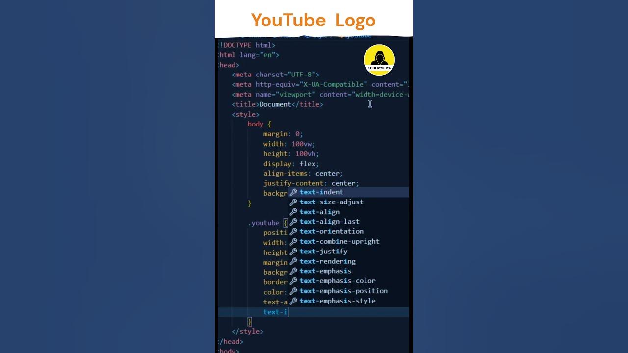 Create Youtube Logo Html And Css 🔥 Youtube