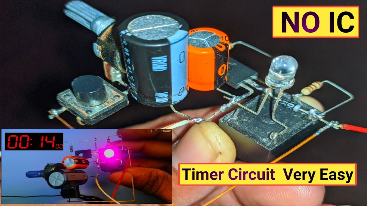 Timer Circuit with Capacitor | Timer Circuit using Transistor (No IC ...