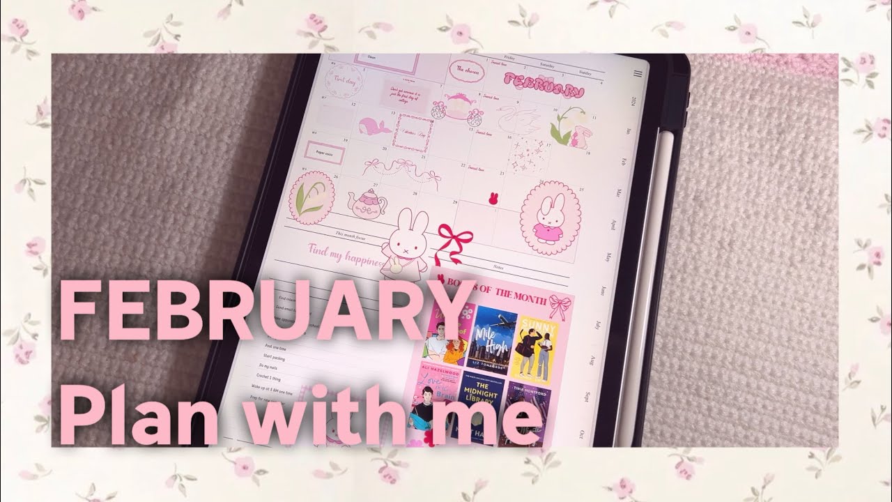 Plan With Me|february 2024 Free Digital Planner Set Up| Perfect