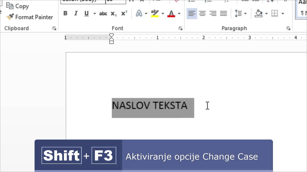 Word trik #4: Prebacivanje malih slova u velika i obrnuto pomoću opcije ...