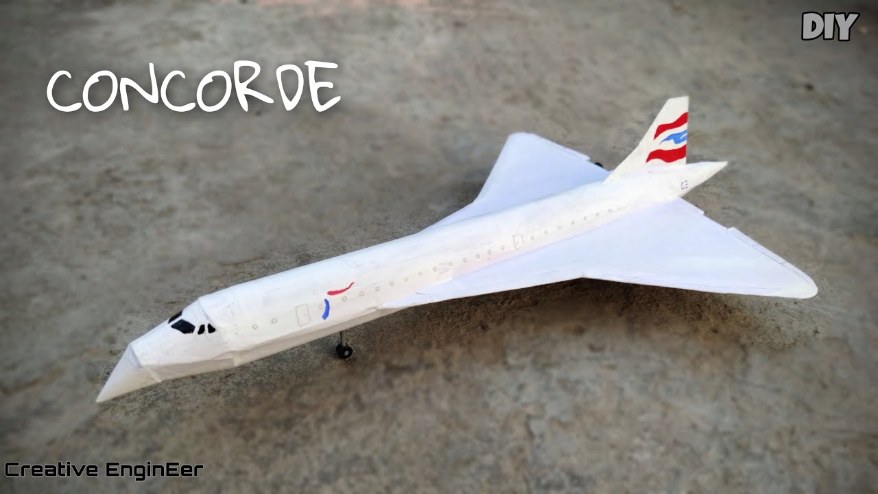 How to make CONCORDE Plane with paper | DIY paper airliners - YouTube