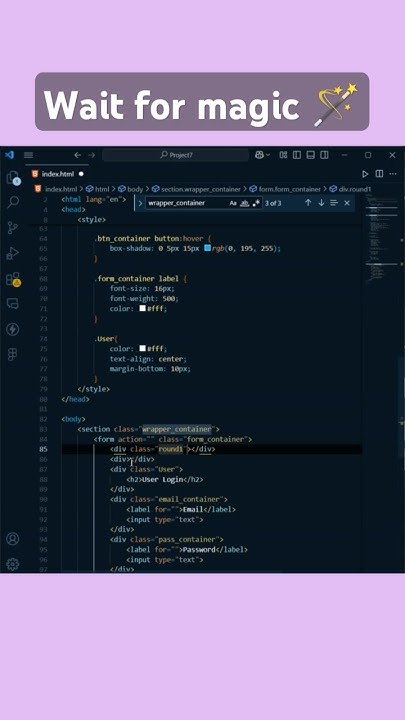 How to create login form using html CSS 🔥💯#short #codingshortsfeed #shortsfeed - YouTube