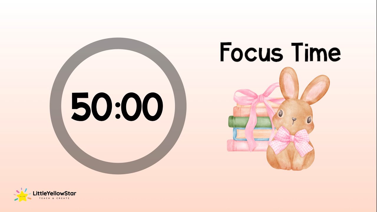 Pomodoro 50/10 🐾 2-Hour Pomodoro Timer Aesthetic with Music | Cute ...