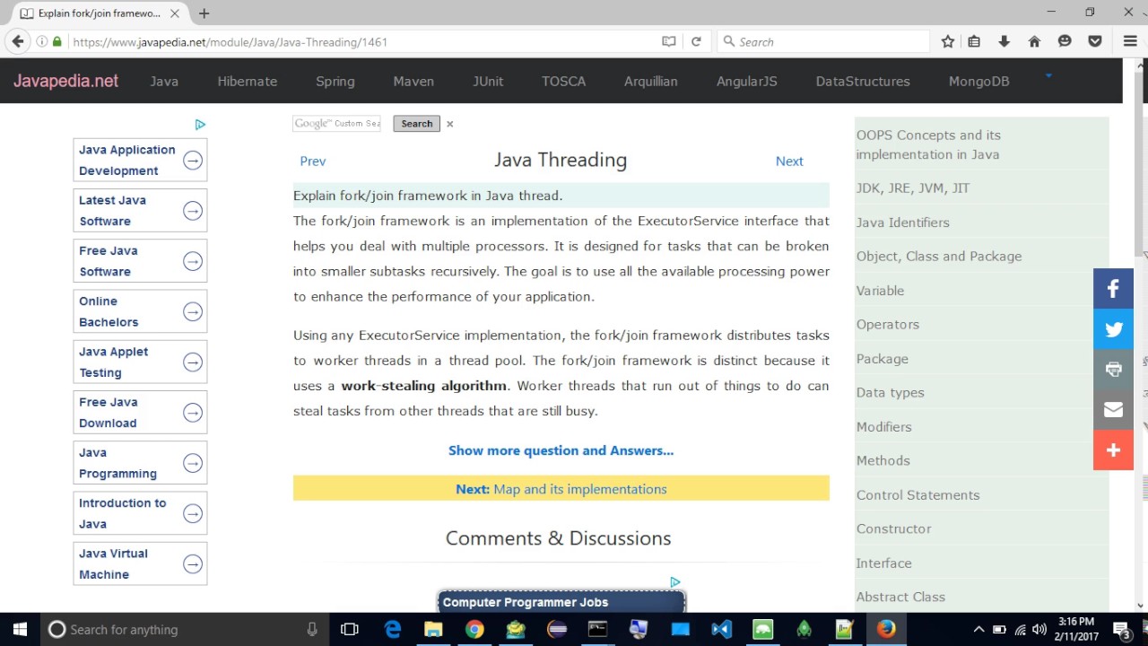 Explain Forkjoin Framework In Java Thread Youtube