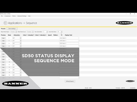 SD50 Status Display: Configuração no Modo de Sequência - YouTube