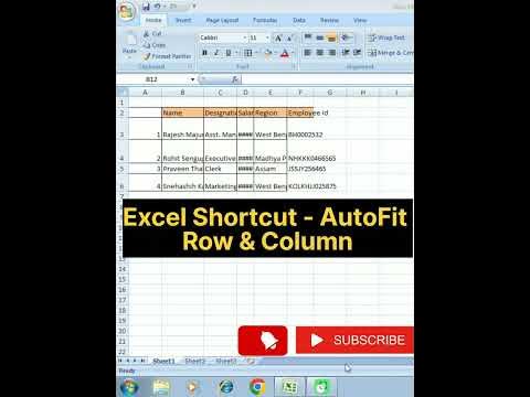 How to AutoFit in Excel Row & Column? Shortcut with Mouse & Keyboard #exceltutorial #exceltips ...