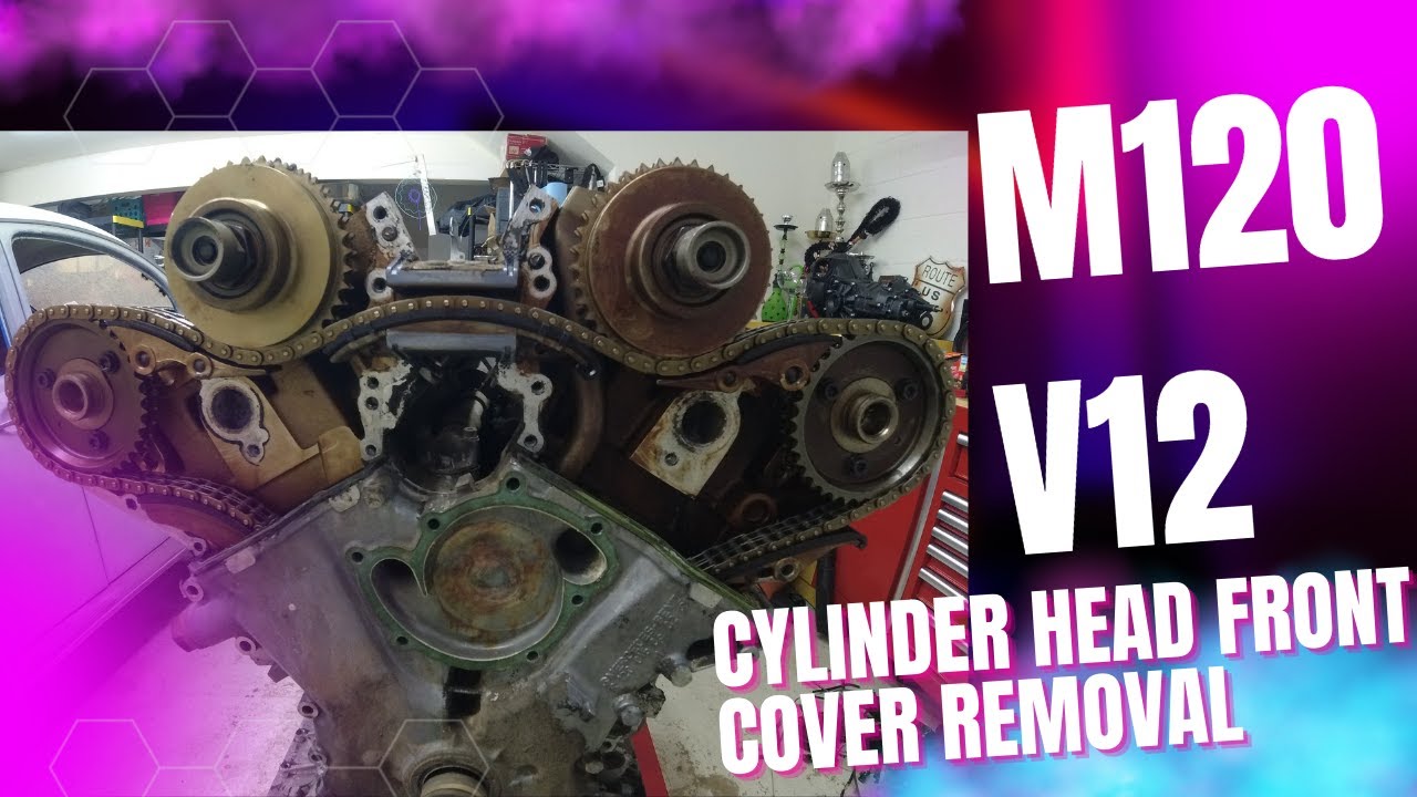 M120 V12 Removal of Cylinder Head Front Covers - YouTube