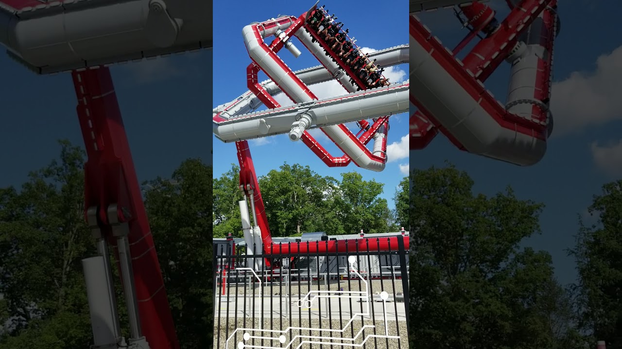 Six Flags Great Adventure - Cyborg Cyber Spin Off-Ride Video - YouTube