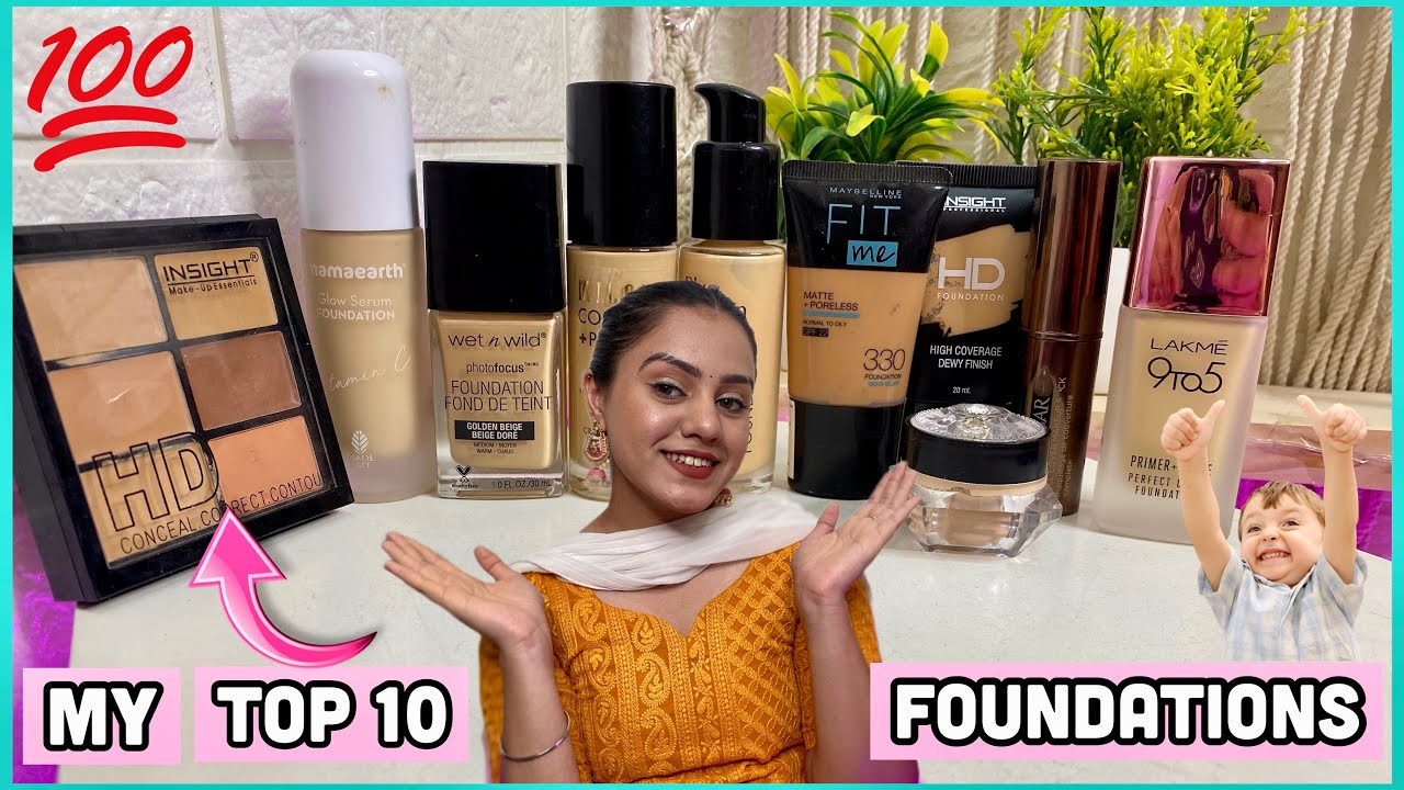 Top 10 best affordable foundations with high end finish in India😍 | For ...