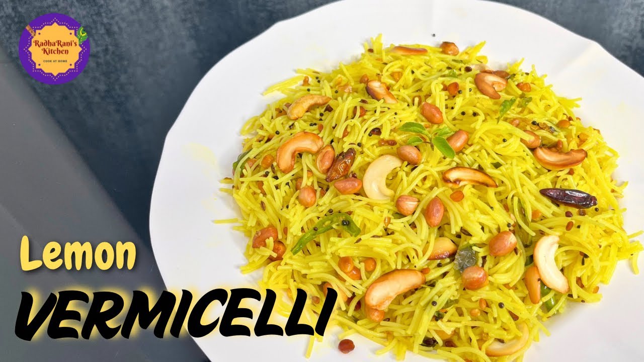 Lemon Vermicelli |Healthy & Tasty Bambino||Lemon Seviyan Upma|| No ...