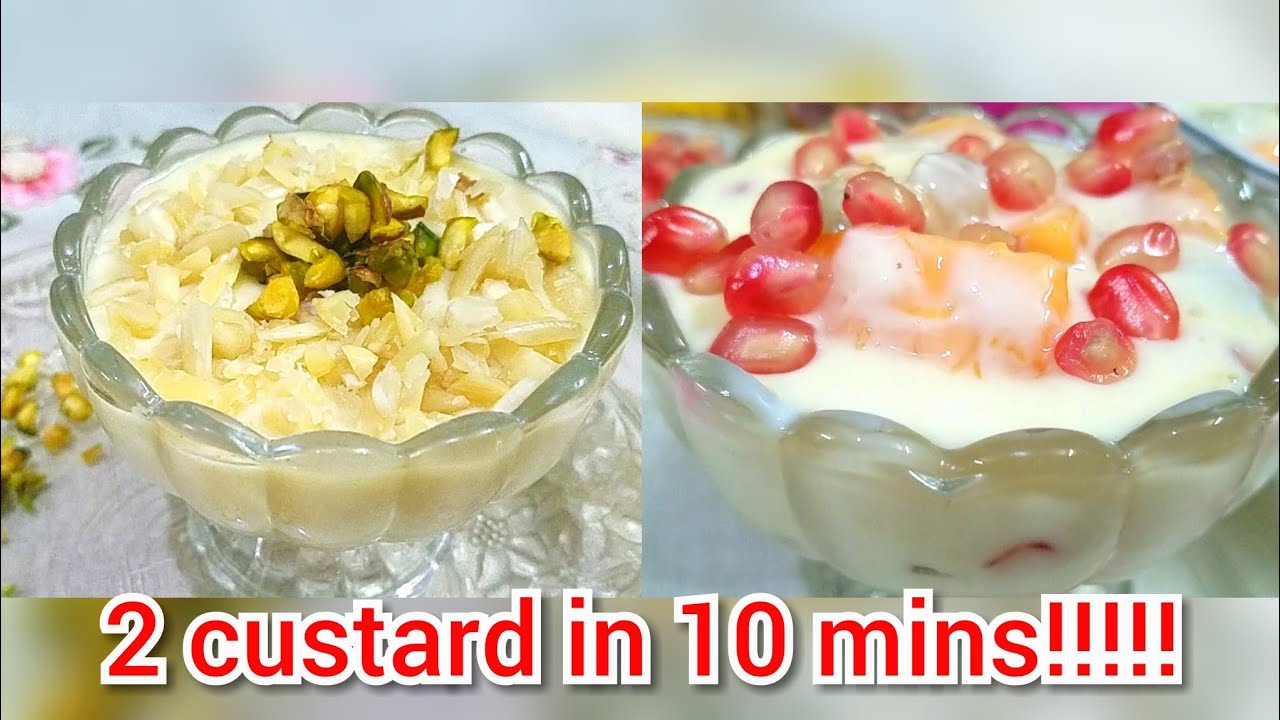 Fruit Custard Recipe | Nut Custard Recipe | How to make Custard in 10 ...
