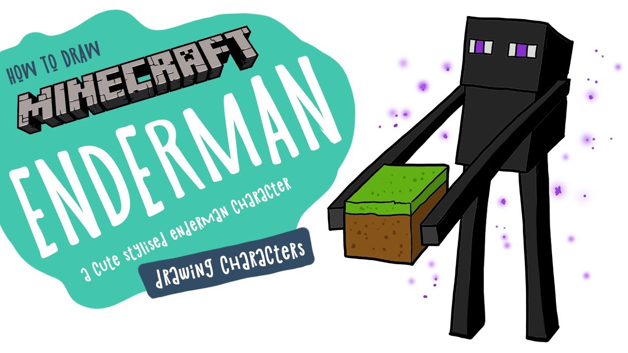 How To Draw An Enderman from Minecraft - YouTube