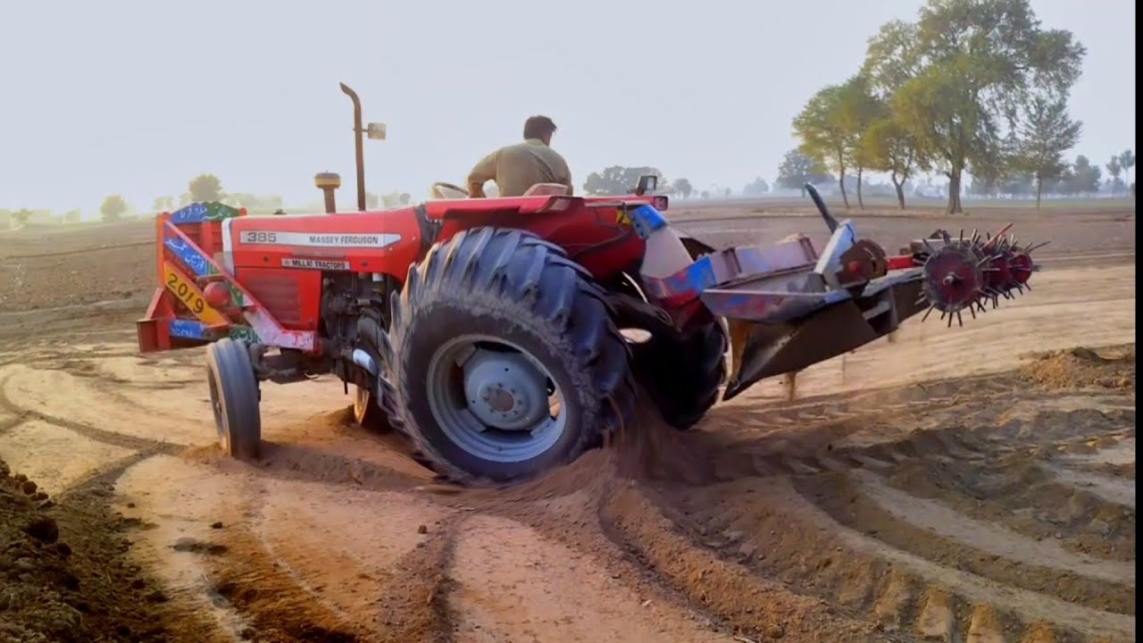 Cultivating Massey Ferguson 385 G1 Garlic Planter | Massey Ferguson 385 ...