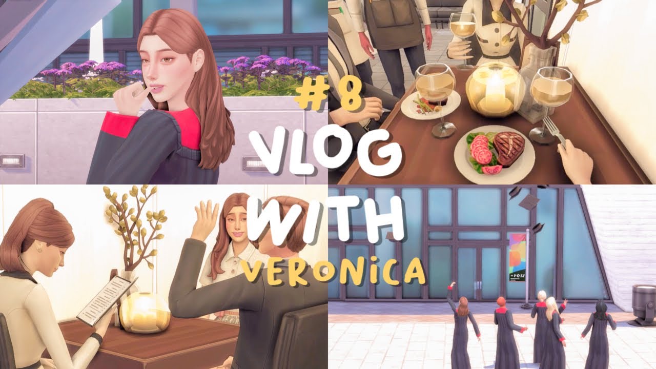 |SIMS4 VLOG ♡̶ ̆̈ | 🎧vlog with veronicaᐧ🦙#8*﹆ꕀ🌳gradulation day🎓🏫 ...